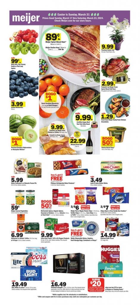 Meijer Weekly Ad Mar 17 – Mar 23, 2024 (Easter Promotion Included)