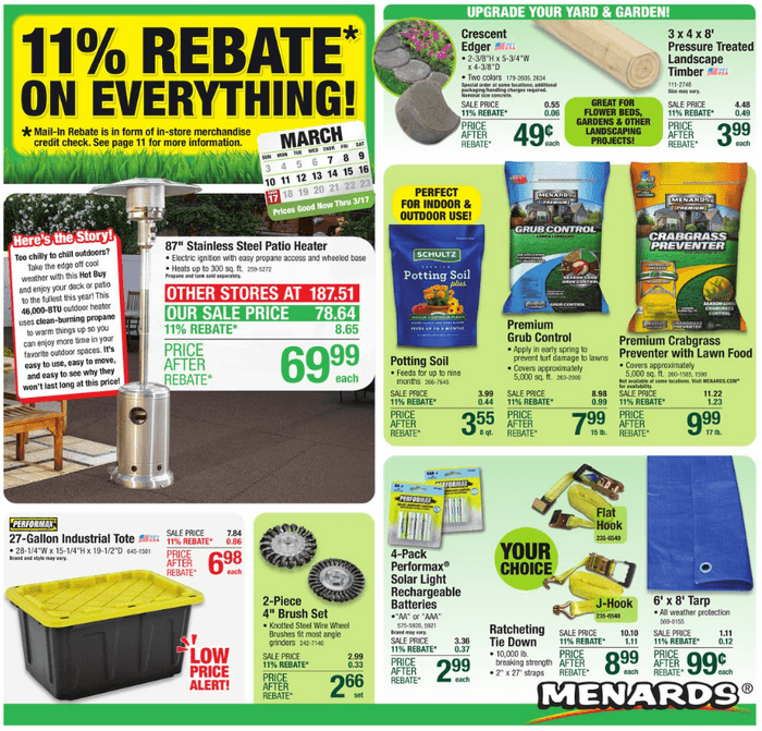 Menards Weekly Ad Mar 07 – Mar 17, 2024