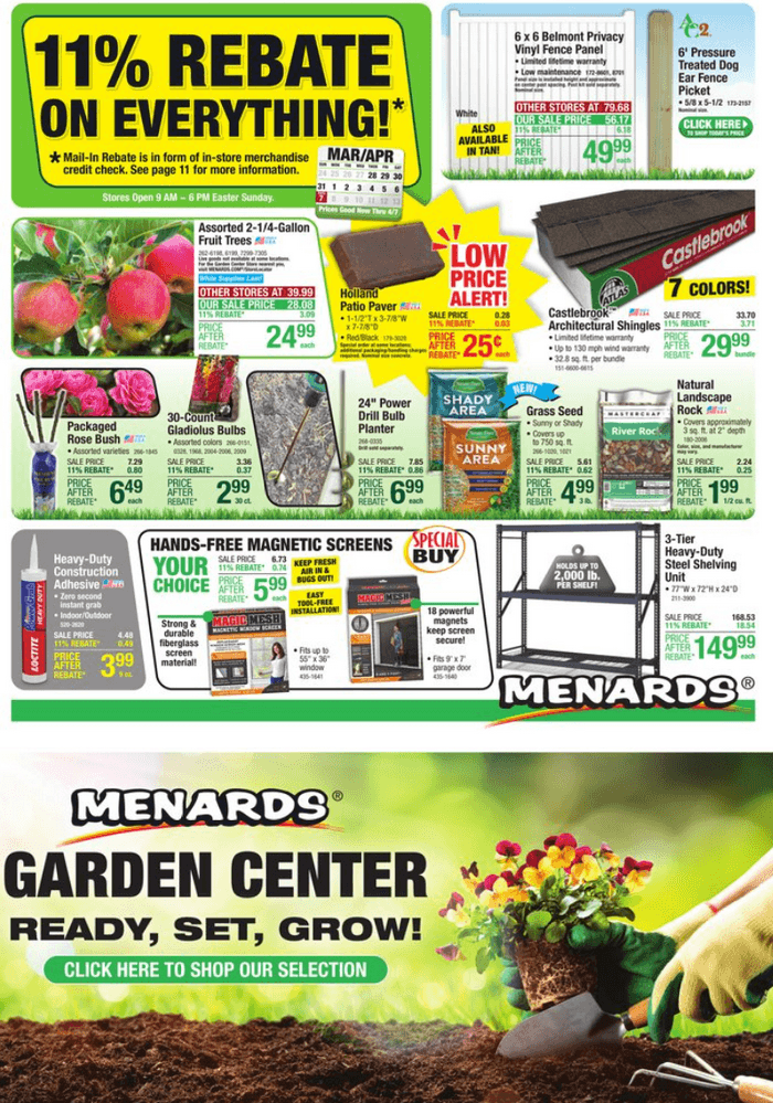 Menards Weekly Ad Mar 28 – Apr 07, 2024