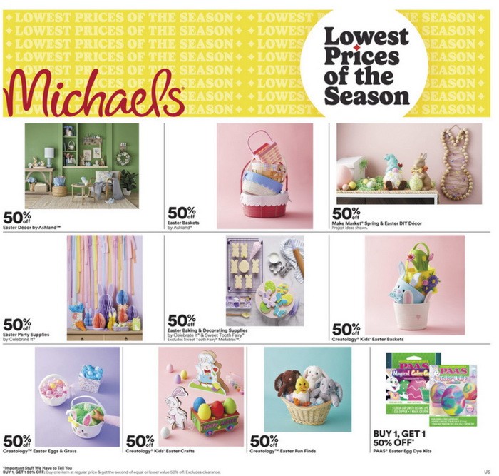 Michaels Weekly Ad Mar 15 – Mar 24, 2024 (Easter Promotion Included)