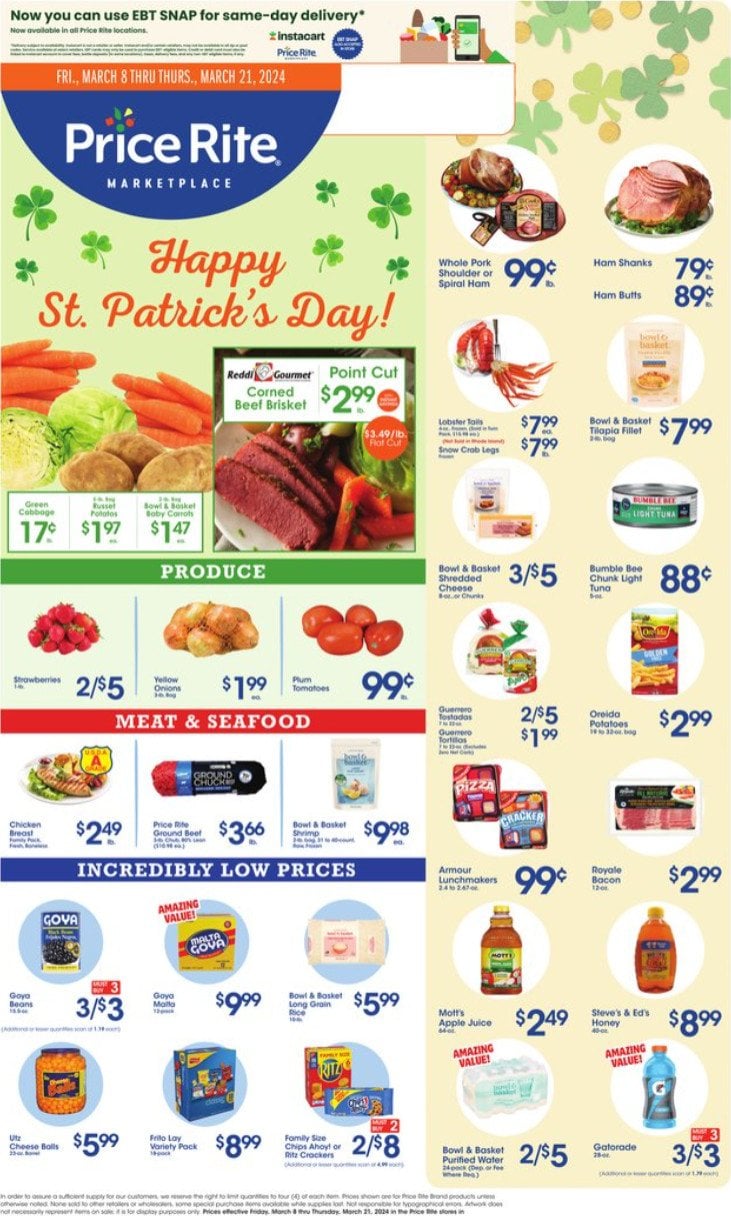 Price Rite Weekly Ad Mar 08 – Mar 21, 2024 (St. Patrick's Day Promotion ...