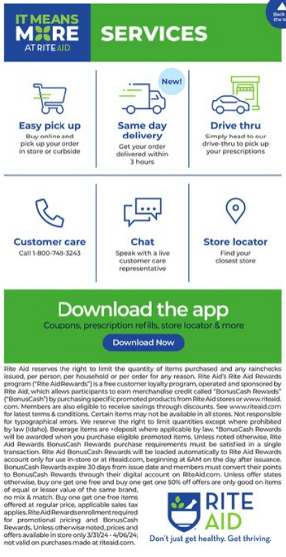 Rite Aid Weekly Ad Mar 31 – Apr 06, 2024