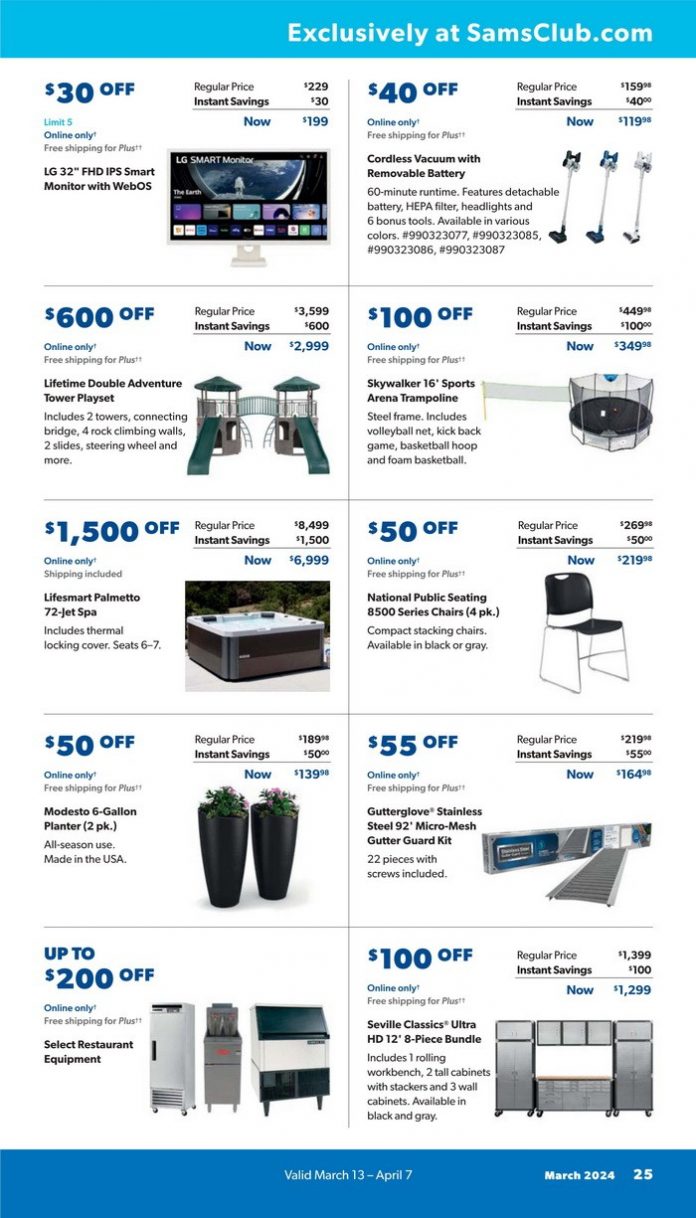 Sam's Club Instant Savings Ad Mar 13 – Apr 07, 2024 (Easter Promotion ...