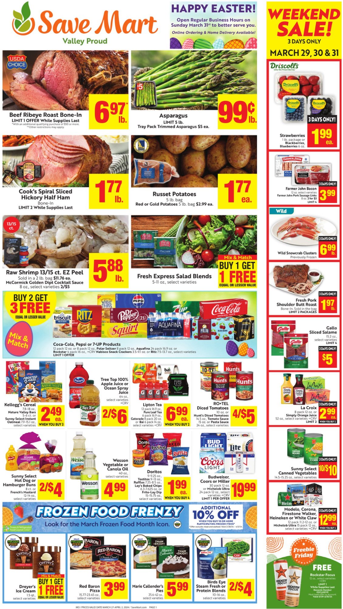 Save Mart Supermarkets Weekly Ad Mar 27 – Apr 02, 2024 (Easter ...