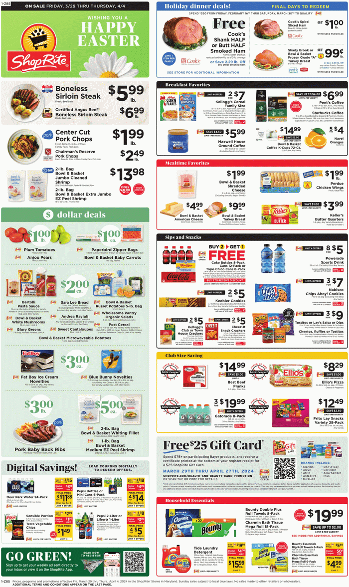 ShopRite Weekly Ad Mar 29 – Apr 04, 2024 (Easter Promotion Included)
