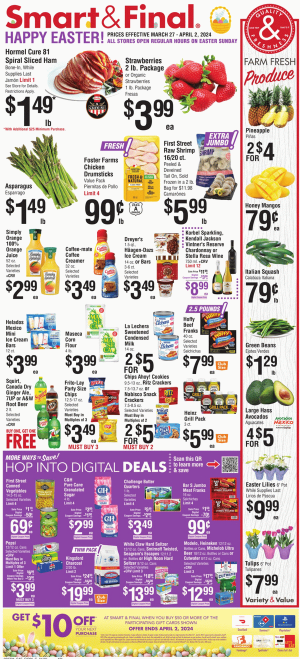 Smart & Final Weekly Ad Mar 27 – Apr 02, 2024 (Easter Promotion Included)