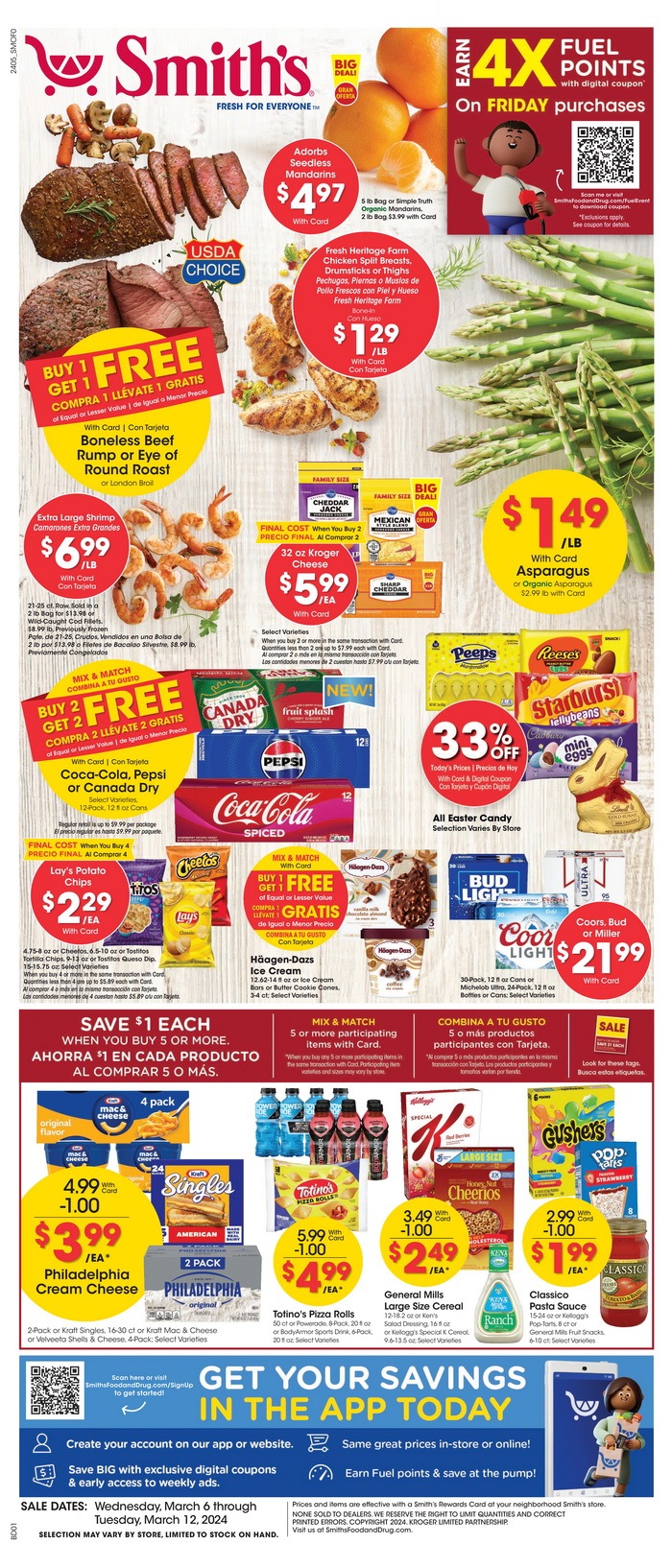 Smith's Food and Drug Weekly Ad Mar 06 – Mar 12, 2024 (Easter Promotion ...