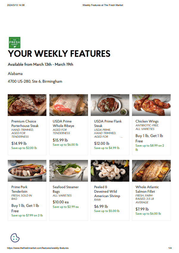 The Fresh Market Weekly Ad Mar 13 – Mar 19, 2024