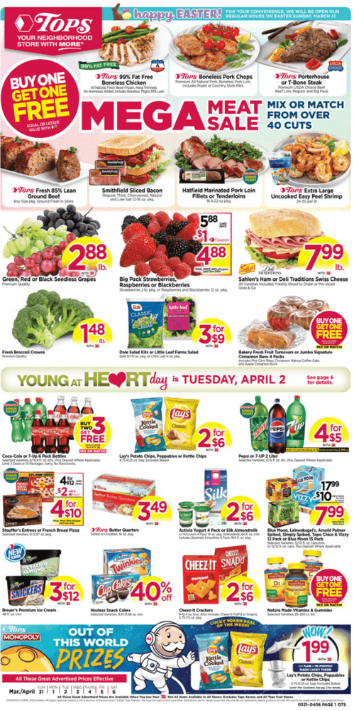 Tops Weekly Ad Mar 31 – Apr 06, 2024