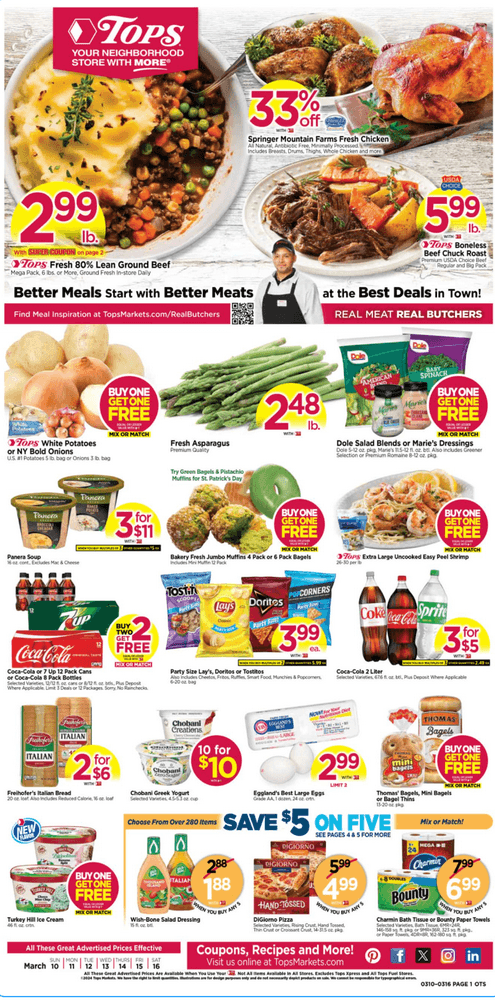Tops Weekly Ad Mar 10 – Mar 16, 2024 (Easter Promotion Included)