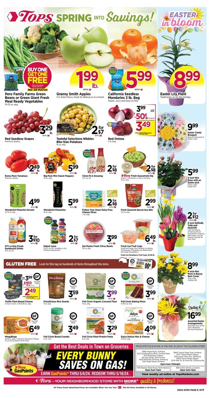 Tops Weekly Ad Mar 24 – Mar 30, 2024 (Easter Promotion Included)