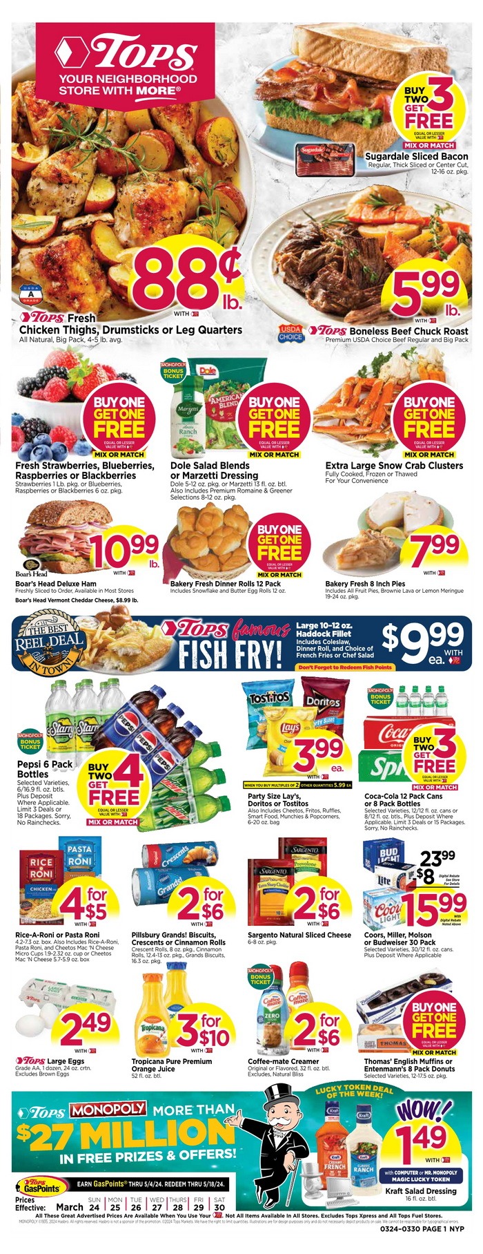 Tops Weekly Ad Mar 24 – Mar 30, 2024 (Easter Promotion Included)
