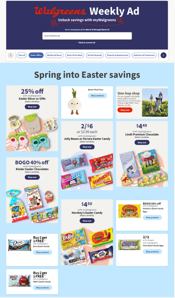 Walgreens Weekly Ad Mar 10 – Mar 16, 2024 (Easter Promotion Included)