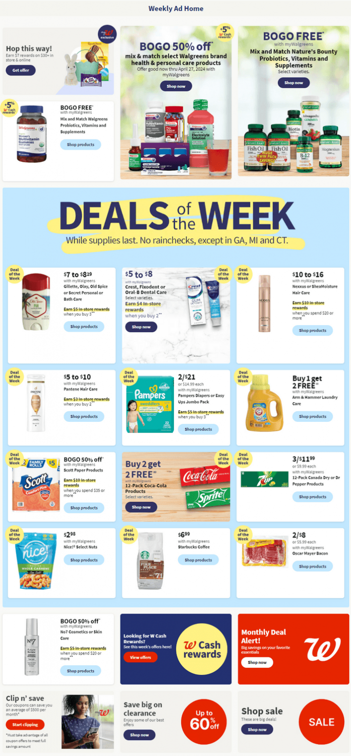 Walgreens Weekly Ad Mar 24 – Mar 30, 2024 (Easter Promotion Included)