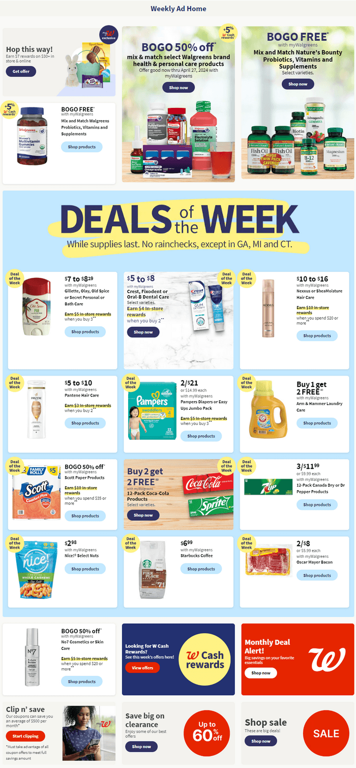 Walgreens Weekly Ad Mar 24 – Mar 30, 2024 (Easter Promotion Included)