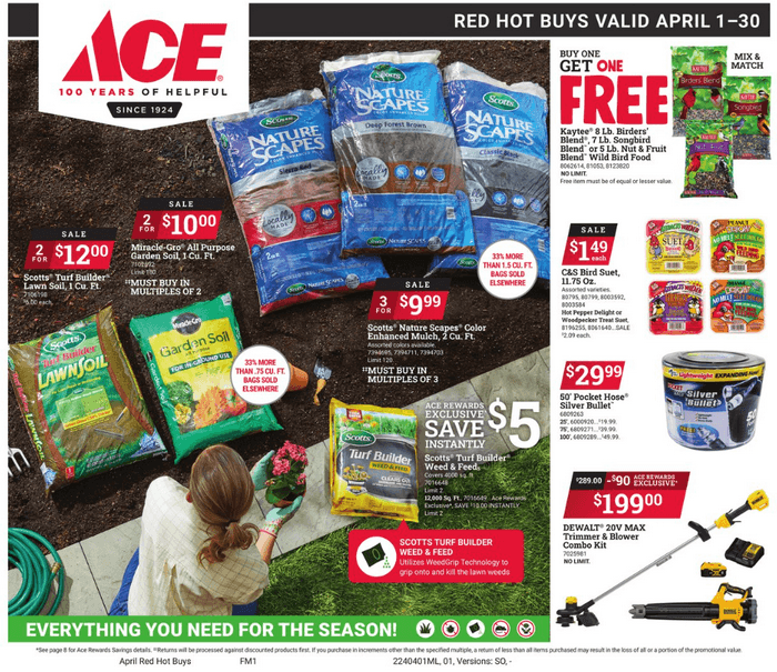 ACE Hardware Monthly Ad Apr 01 – Apr 30, 2024
