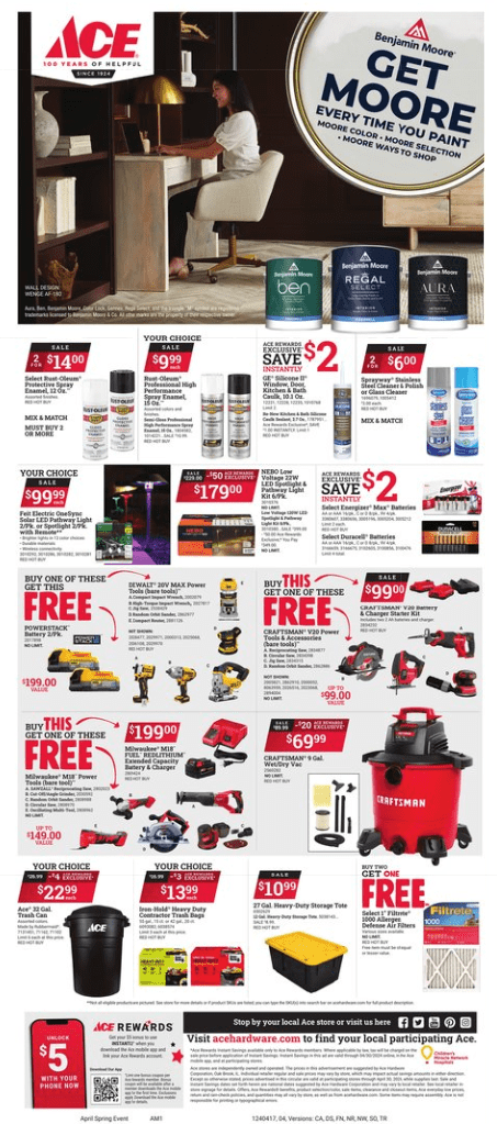 ACE Hardware Spring Event Ad Apr 17 – Apr 30, 2024
