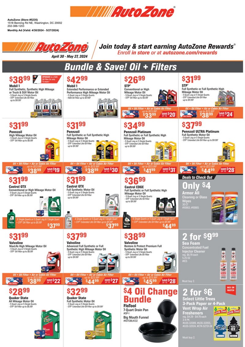 AutoZone Monthly Ad Apr 30 – May 27, 2024