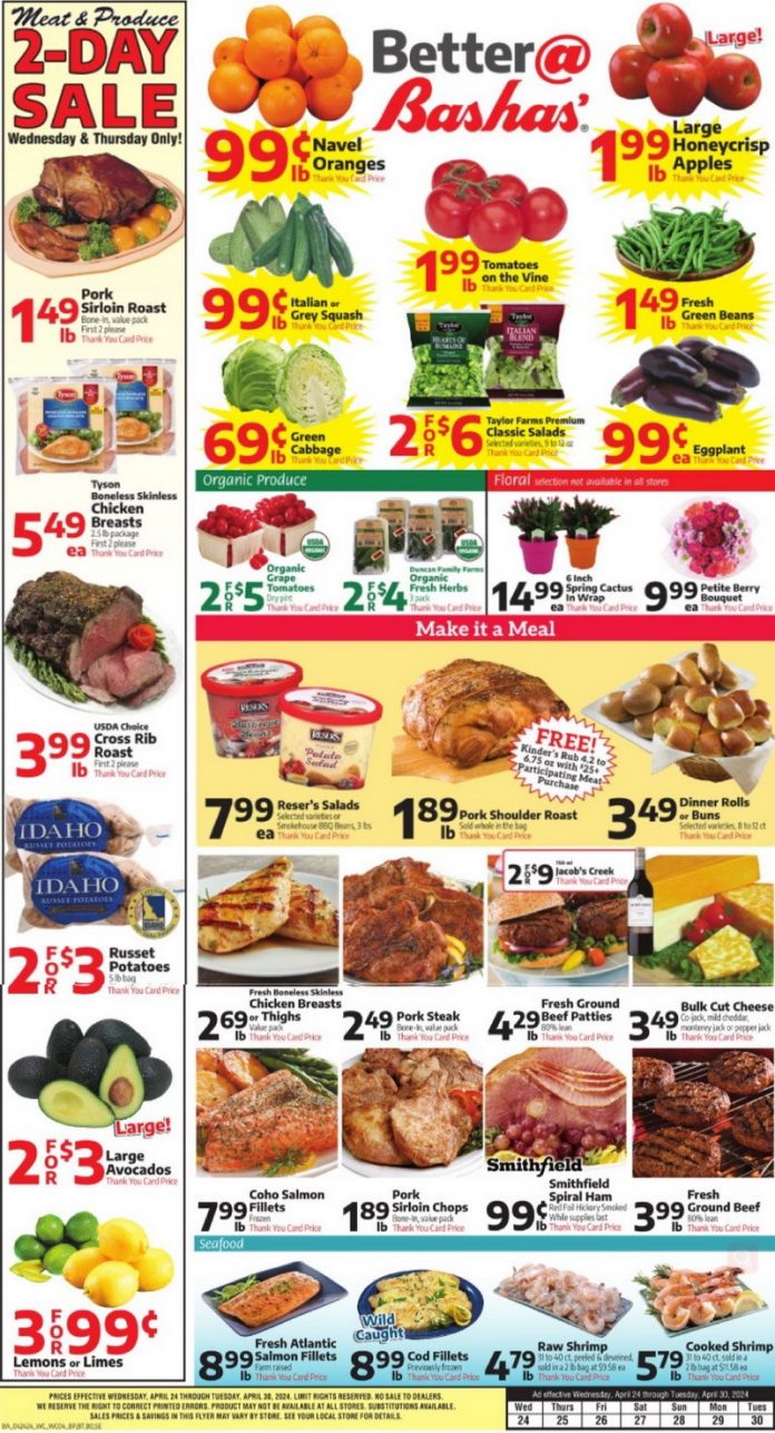 Bashas Weekly Ad Apr 24 – Apr 30, 2024