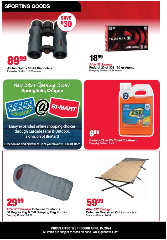 Bi-Mart Weekly Ad Apr 09 – Apr 15, 2024