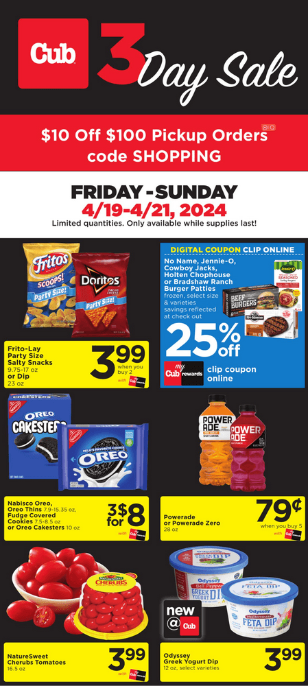 Cub Foods Three-Day Ad Apr 19 – May 21, 2024