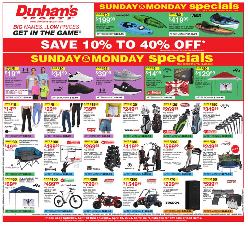Dunham's Sports Weekly Ad Apr 13 – Apr 18, 2024