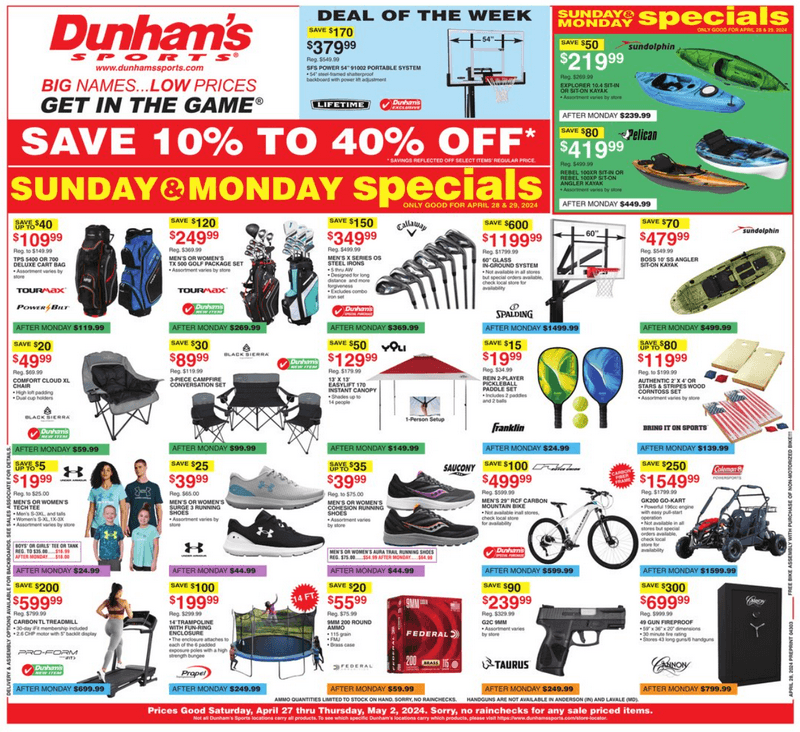 Dunham's Sports Weekly Ad Apr 27 – May 02, 2024