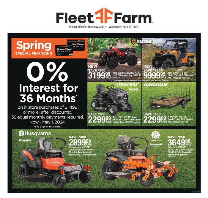 Fleet Farm Weekly Ad Apr 04 – Apr 10, 2024