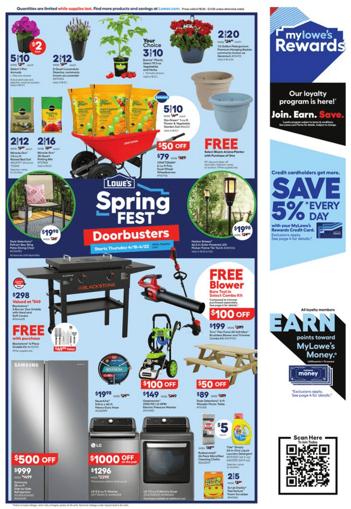 Lowe's Weekly Ad Apr 18 – May 01, 2024