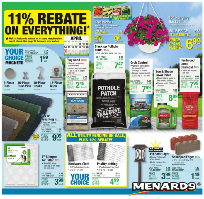 Menards Weekly Ad Apr 11 – Apr 21, 2024