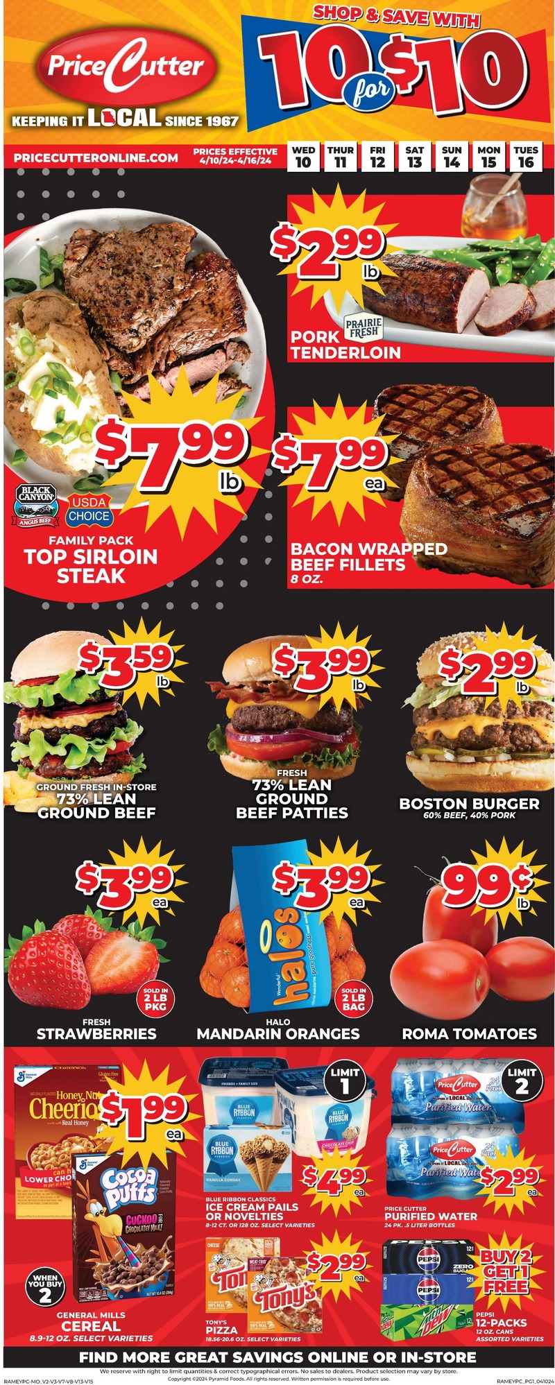 Price Cutter Weekly Ad Apr 10 – Apr 16, 2024