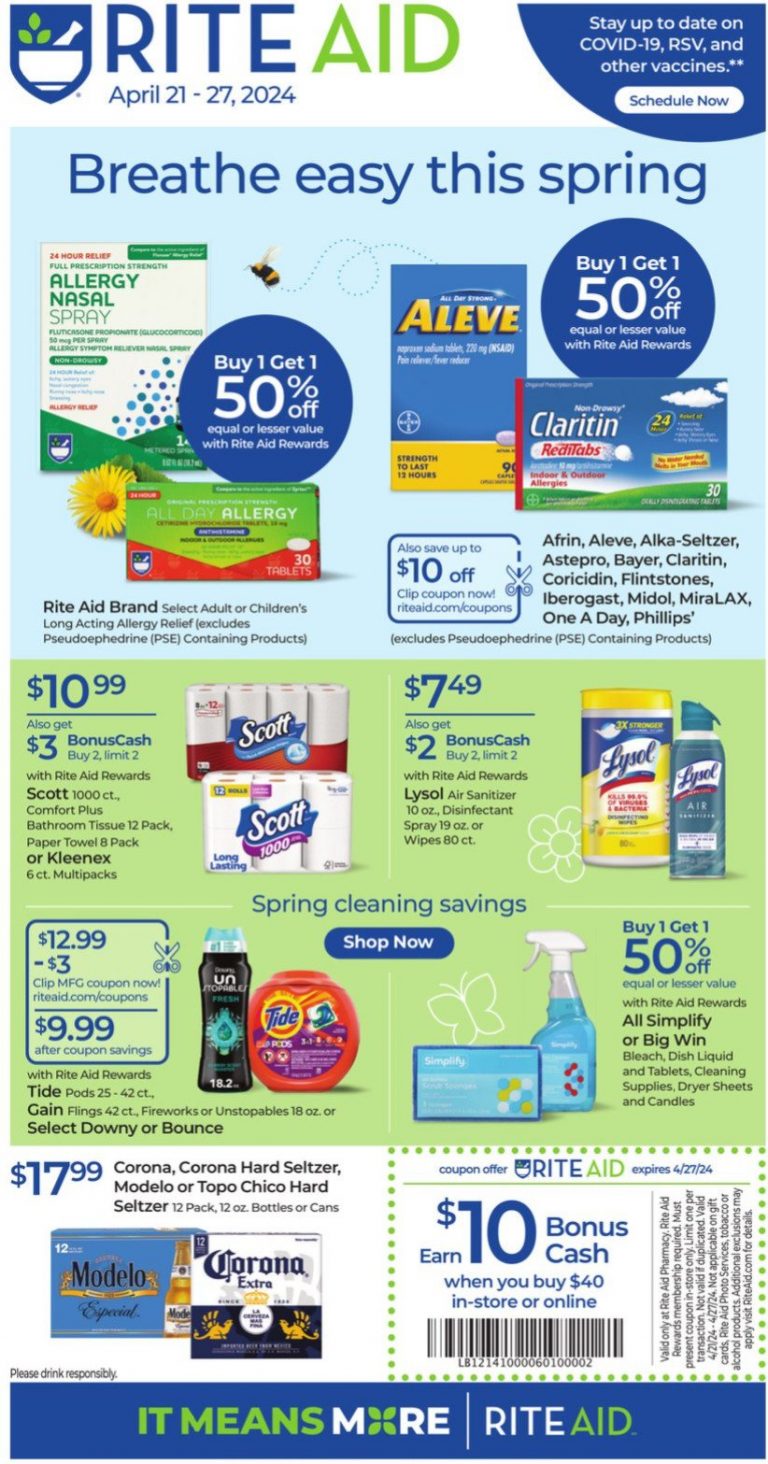 Rite Aid Weekly Ad Apr 21 – Apr 27, 2024