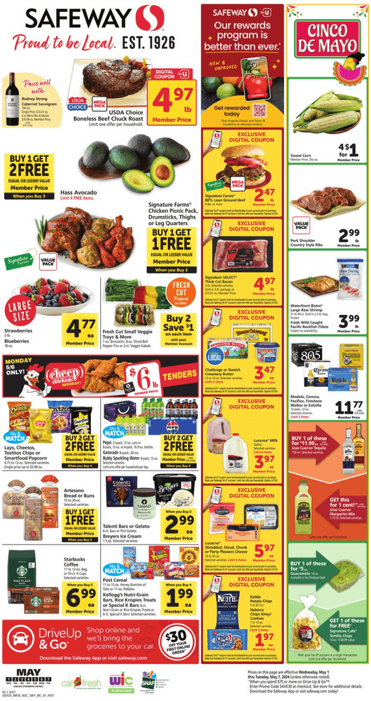 Safeway Weekly Ad May 01 – May 07, 2024