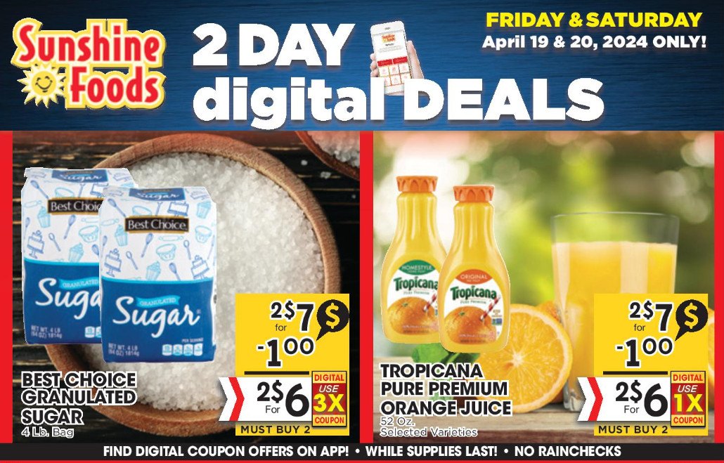Sunshine Foods Weekly Ad Apr 17 – Apr 23, 2024
