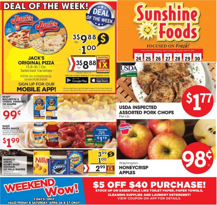 Sunshine Foods Weekly Ad Apr 24 – Apr 30, 2024