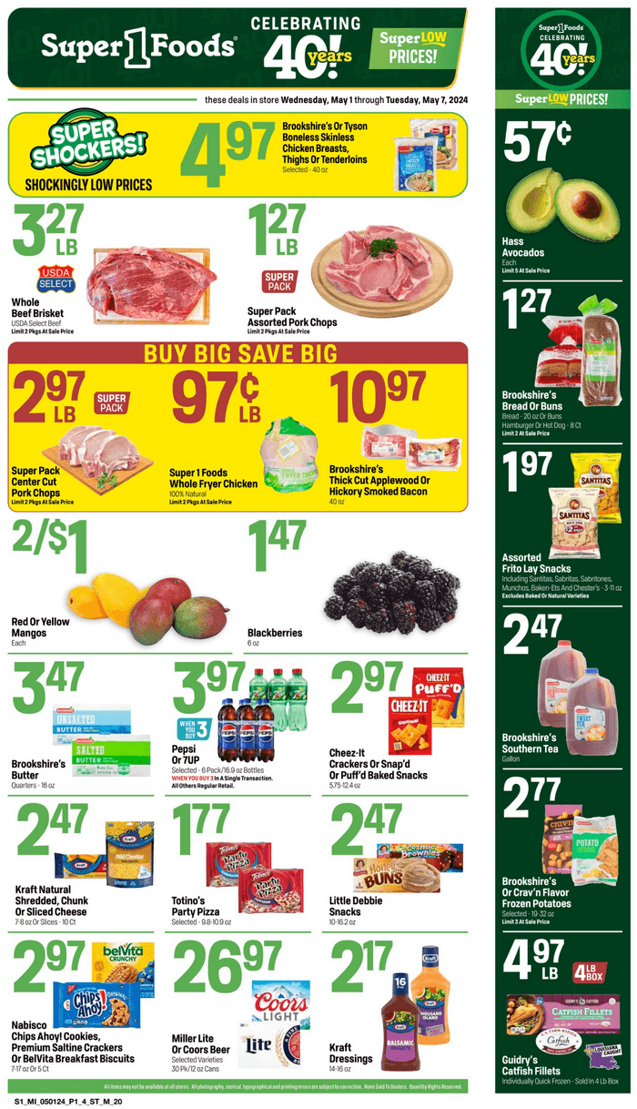 Super 1 Foods Weekly Ad May 01 – May 07, 2024
