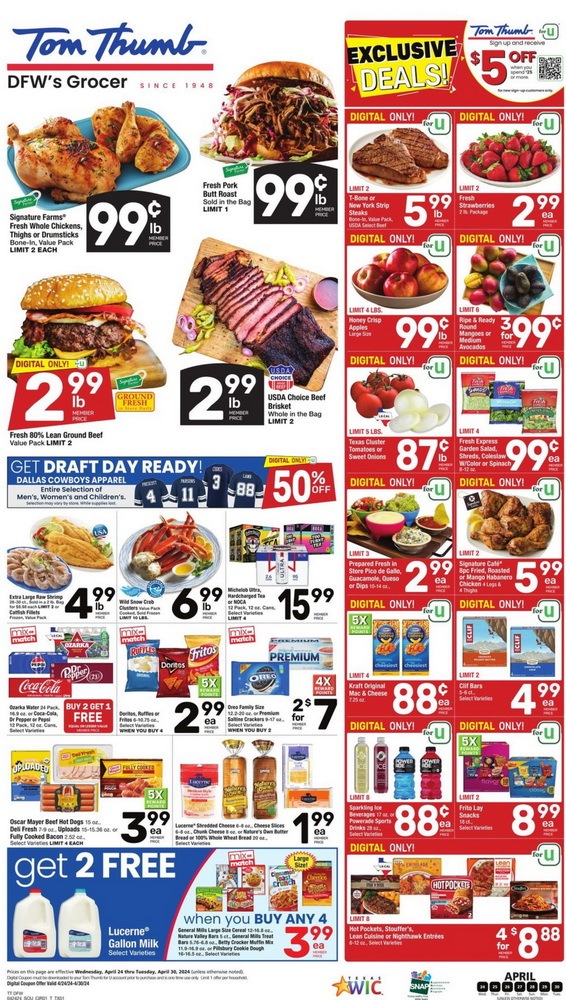Tom Thumb Weekly Ad Apr 24 – Apr 30, 2024