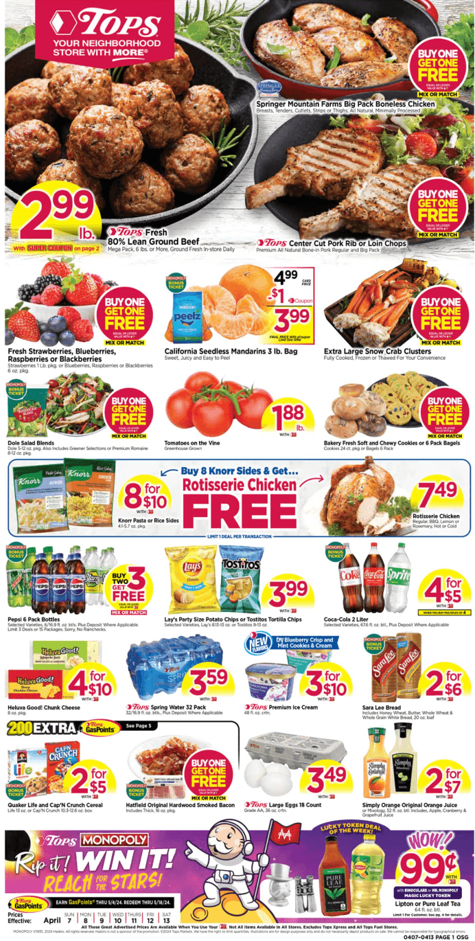 Tops Weekly Ad Apr 07 – Apr 13, 2024