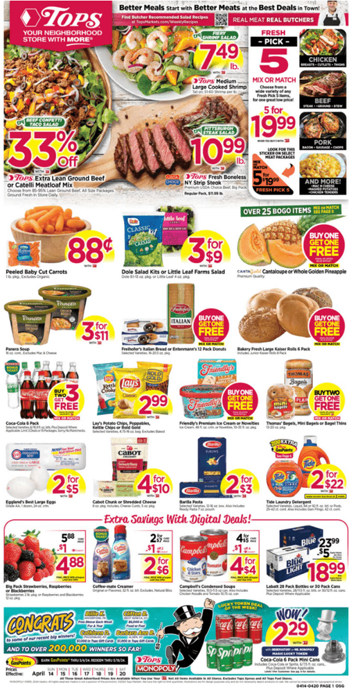 Tops Weekly Ad Apr 14 – Apr 20, 2024
