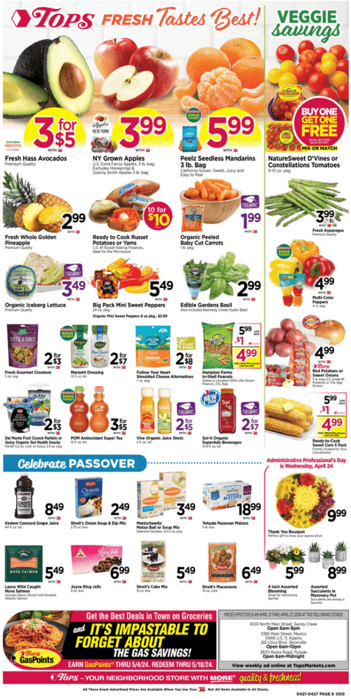 Tops Weekly Ad Apr 21 – Apr 27, 2024