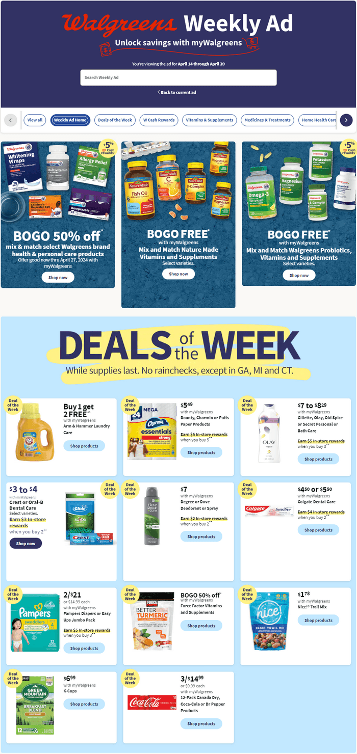 Walgreens Weekly Ad Apr 14 – Apr 20, 2024
