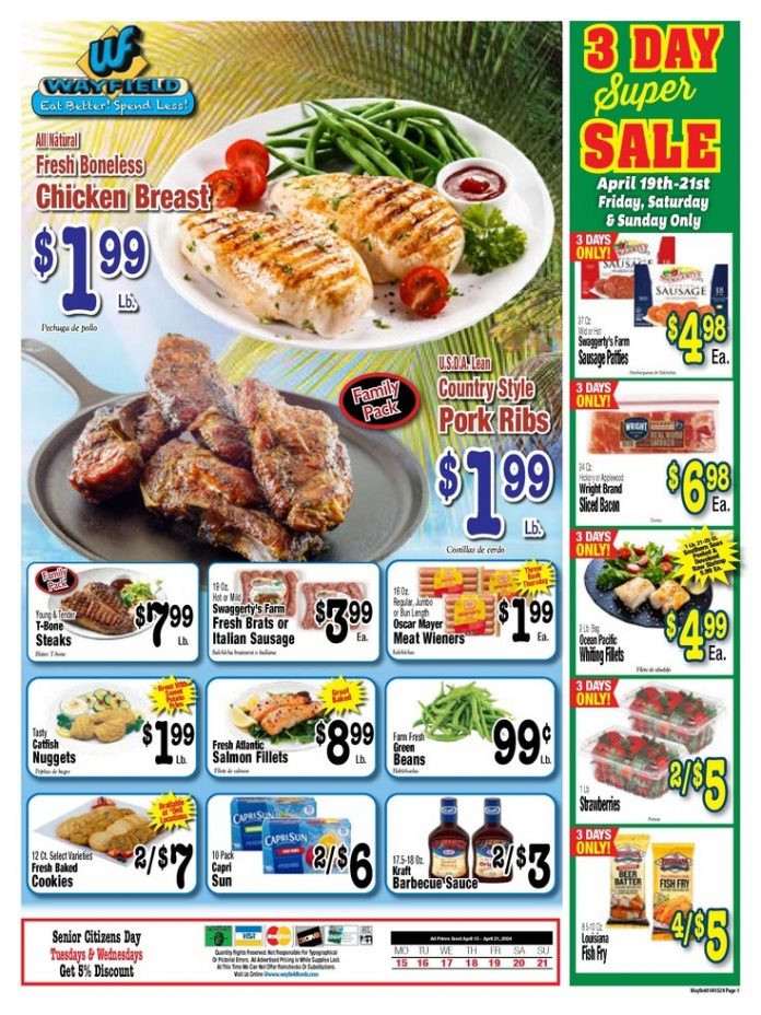Wayfield Foods Weekly Ad Apr 15 – Apr 21, 2024