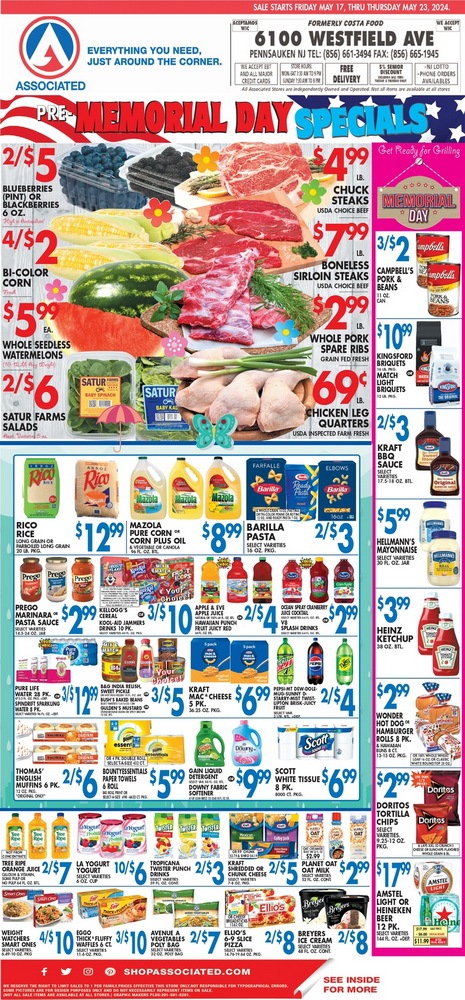 Associated Supermarkets Weekly Ad May 17 – May 23, 2024