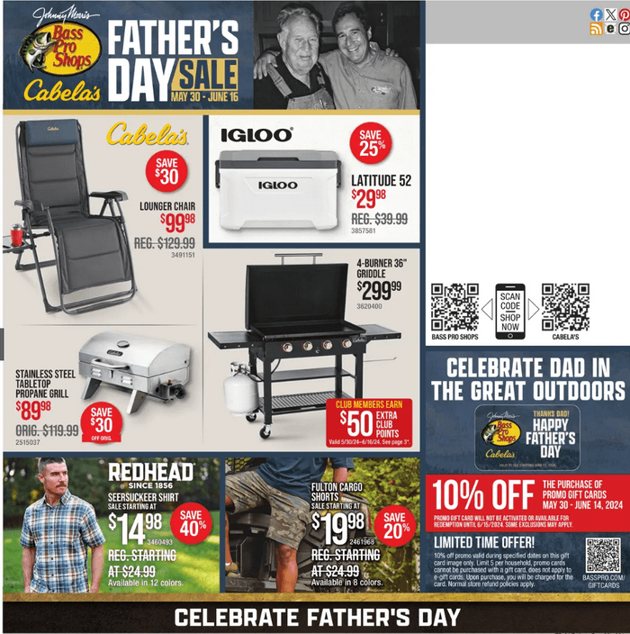 Bass Pro Shops Father's Day Gift Guide May 30 – Jun 16, 2024