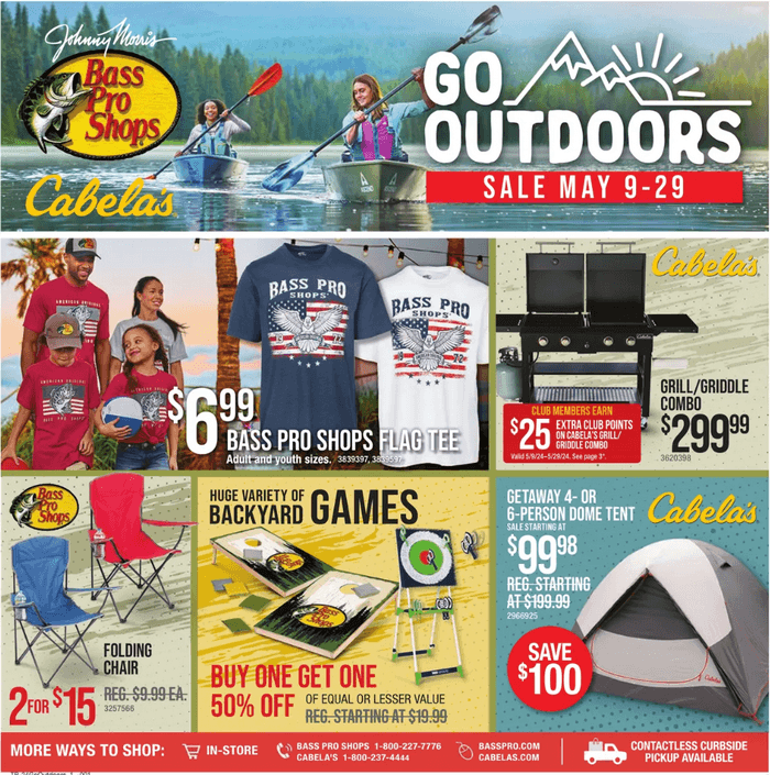 Bass Pro Shops Outdoors Sale May 09 – May 29, 2024