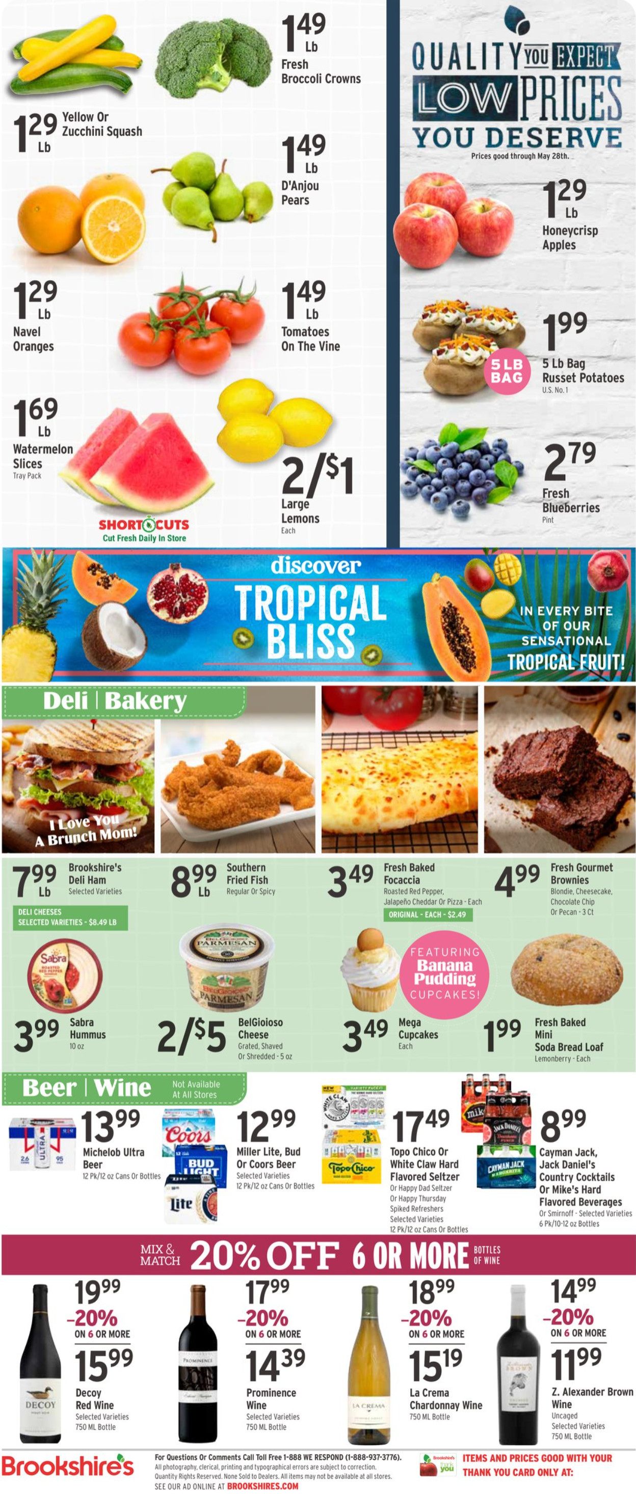 Brookshire's Weekly Ad May 08 – May 14, 2024 (Mother's Day Promotion Included）