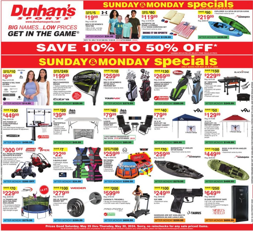 Dunham's Sports Weekly Ad May 25 – May 30, 2024