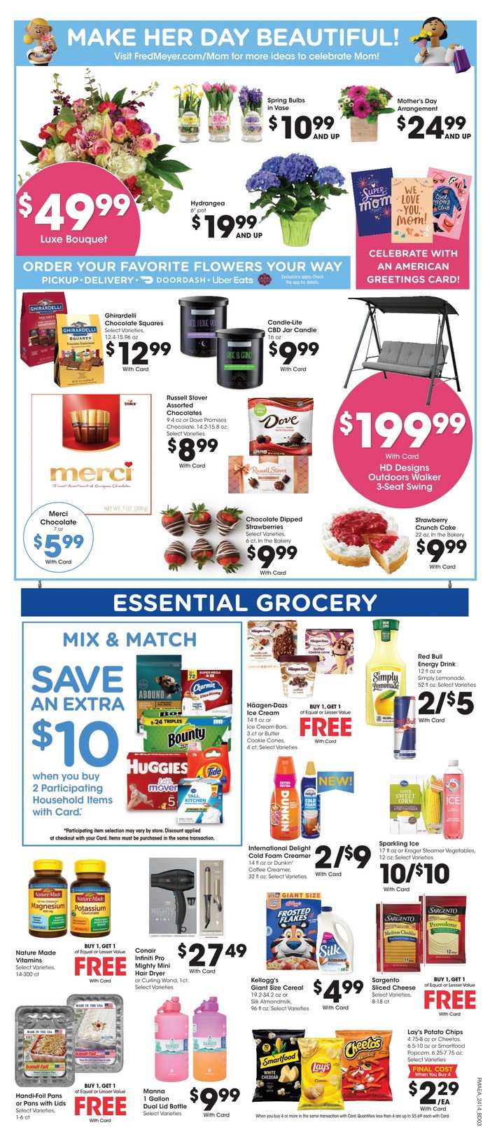 Fred Meyer Weekly Ad May 08 – May 14, 2024 (Mother's Day Promotion Included)