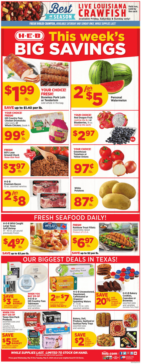 HEB Weekly Ad May 15 – May 21, 2024