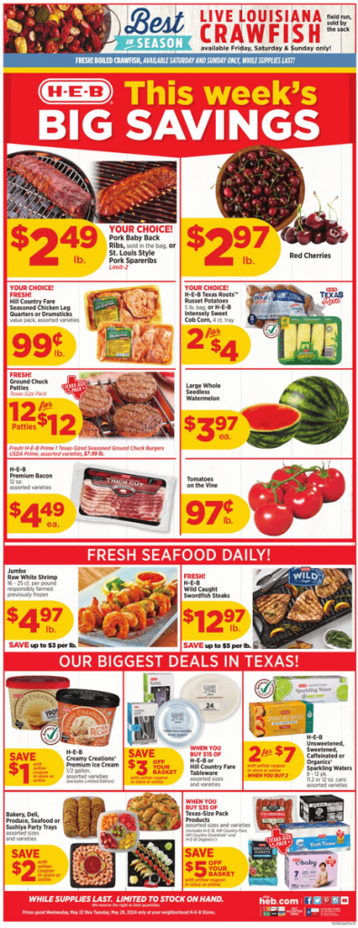 HEB Weekly Ad May 22 – May 28, 2024